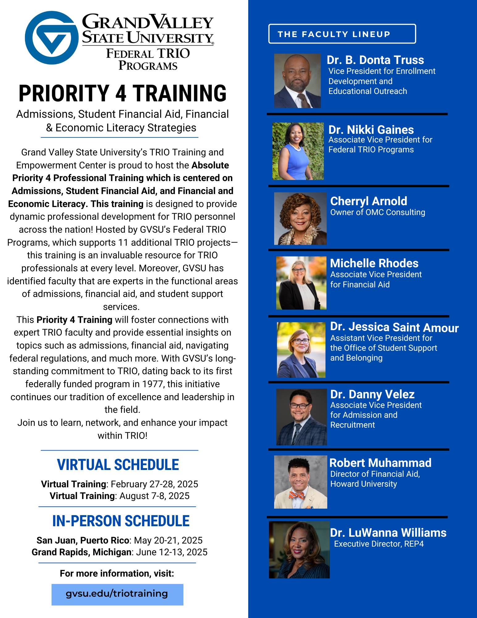Training @ GVSU - TRIO Training and Empowerment Center - Grand Valley ...